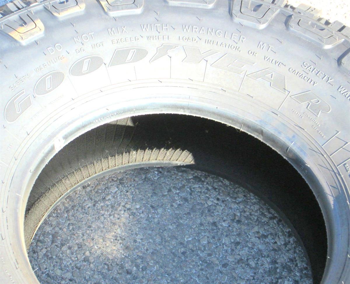 Goodyear Wrangler MT/R 37x12.50R16.5LT Radial Tire 100% Tread HMMWV